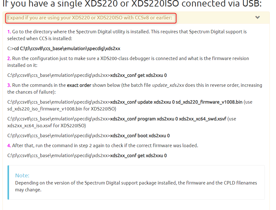 [参考译文] CCS：CCS：XDS220 ISO 固件更新 - Code Composer Studio™︎（参考译文帖）(Read Only) - Code Composer Studio ...