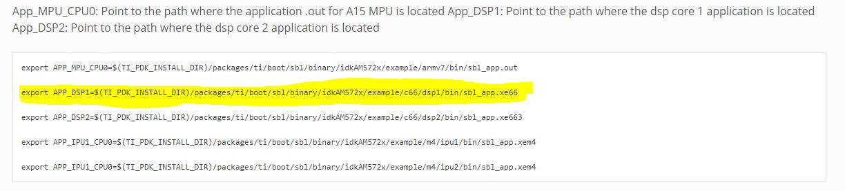 CCS/AM5718: App image creation for DSP core - Code Composer Studio forum - Code Composer Studio ...