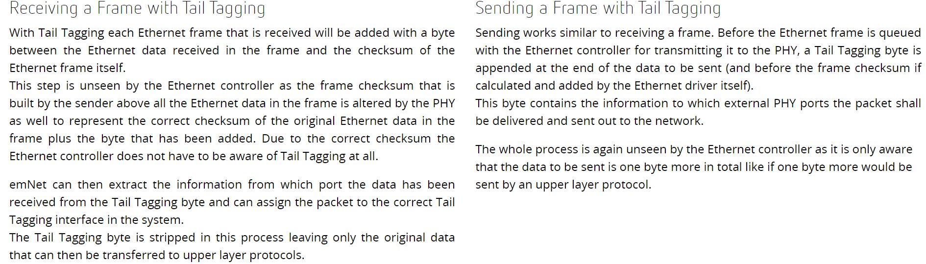 TM4C1294NCPDT: how to implement support for tail-tag byte - Arm-based ...