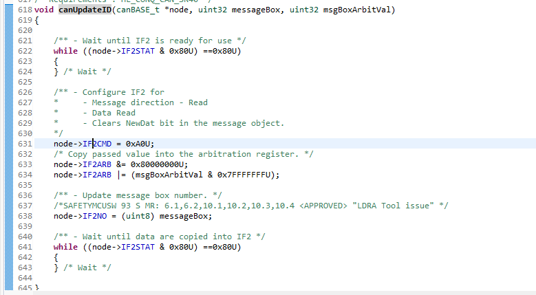 TMS570LS3137: canUpdateID not working with interrupts - Arm-based ...