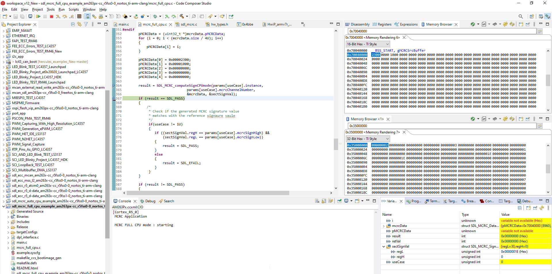 AM2634: Doubts in mcrc code - Arm-based microcontrollers forum - Arm-based microcontrollers - TI ...