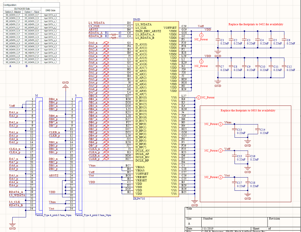 DLP4710: Custom DMD PCB connection - DLP products forum - DLP®︎ ...