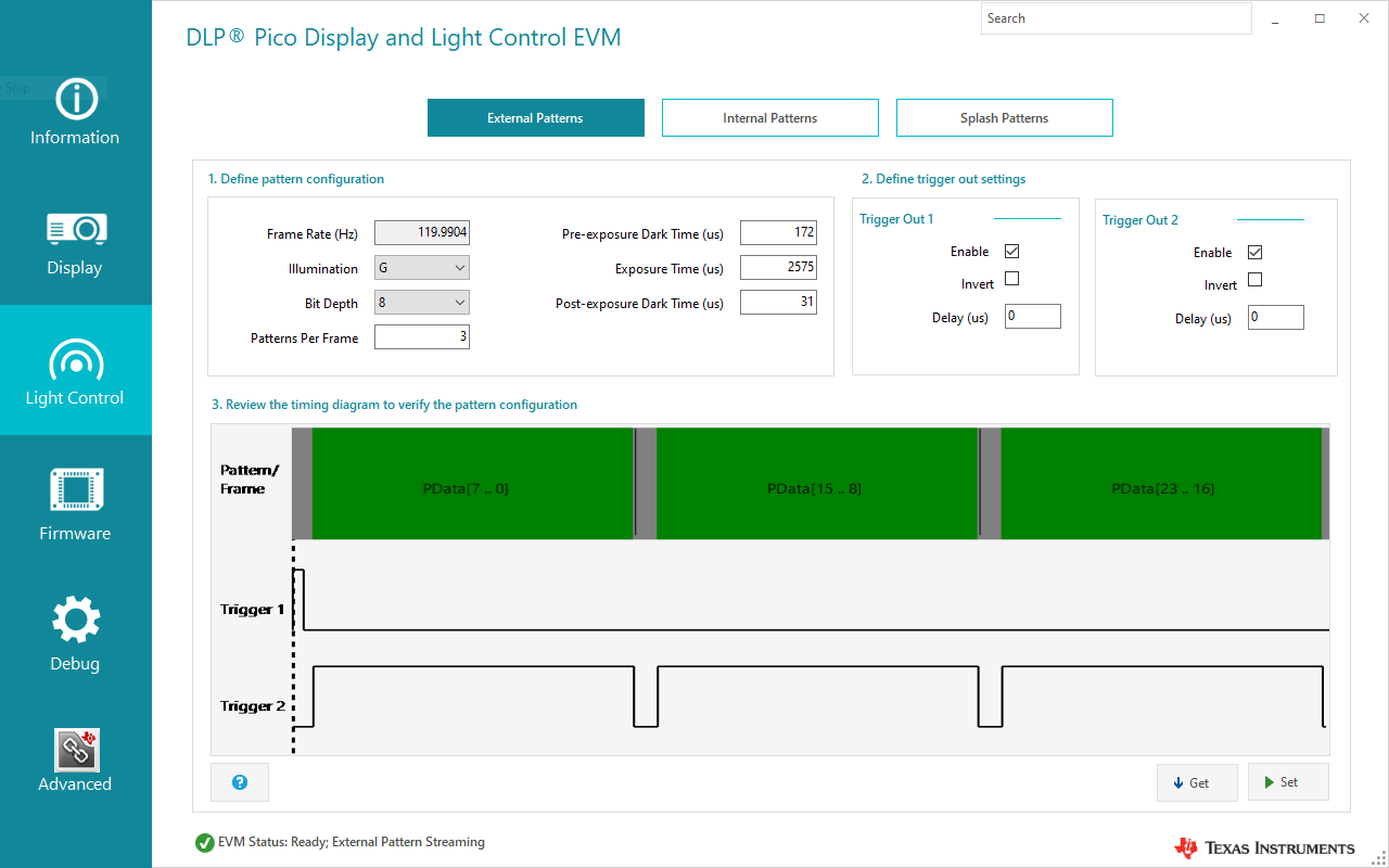 Dlp3010evm Lc Hmdi Input For Driving External Pattern Mode At High Frequencies Dlp Products