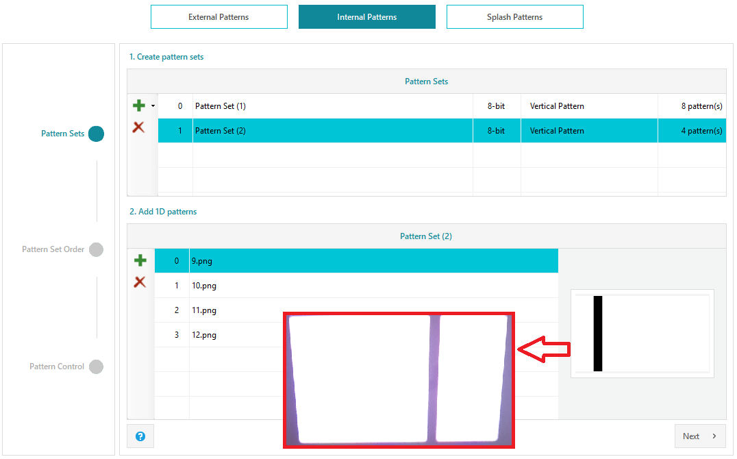 Dlp4710evm Lc Problem With Displaying Vertical Patterns And Number Of Patterns In Internal