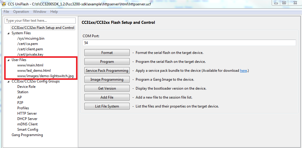 CC3200 HTTP server example - Wi-Fi forum - Wi-Fi - TI E2E support forums