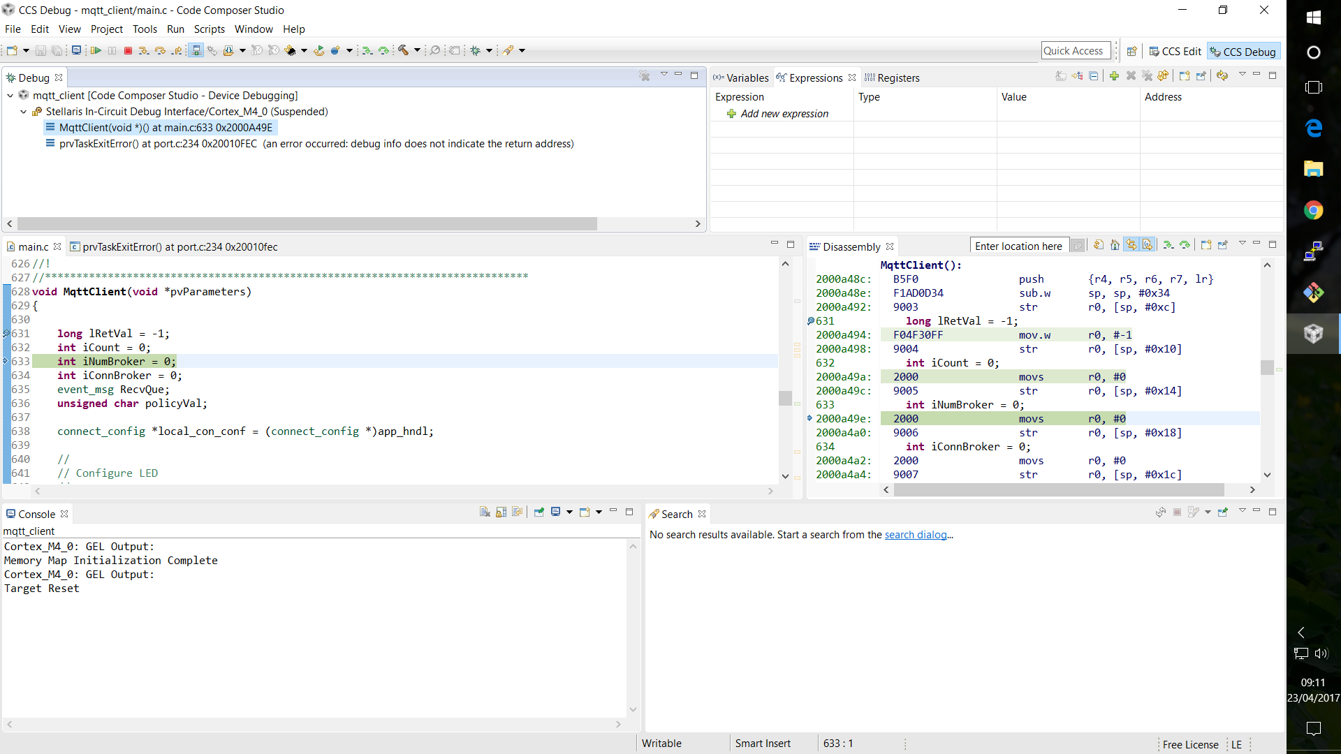 Ccscc3200 Launchxl Mqtt Client Example Wi Fi Forum Wi Fi Ti E2e