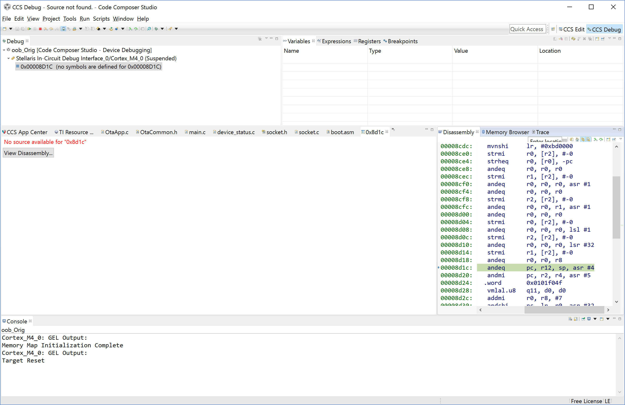 How to solve "No source available for 0x8d1c" - Wi-Fi forum - Wi-Fi ...