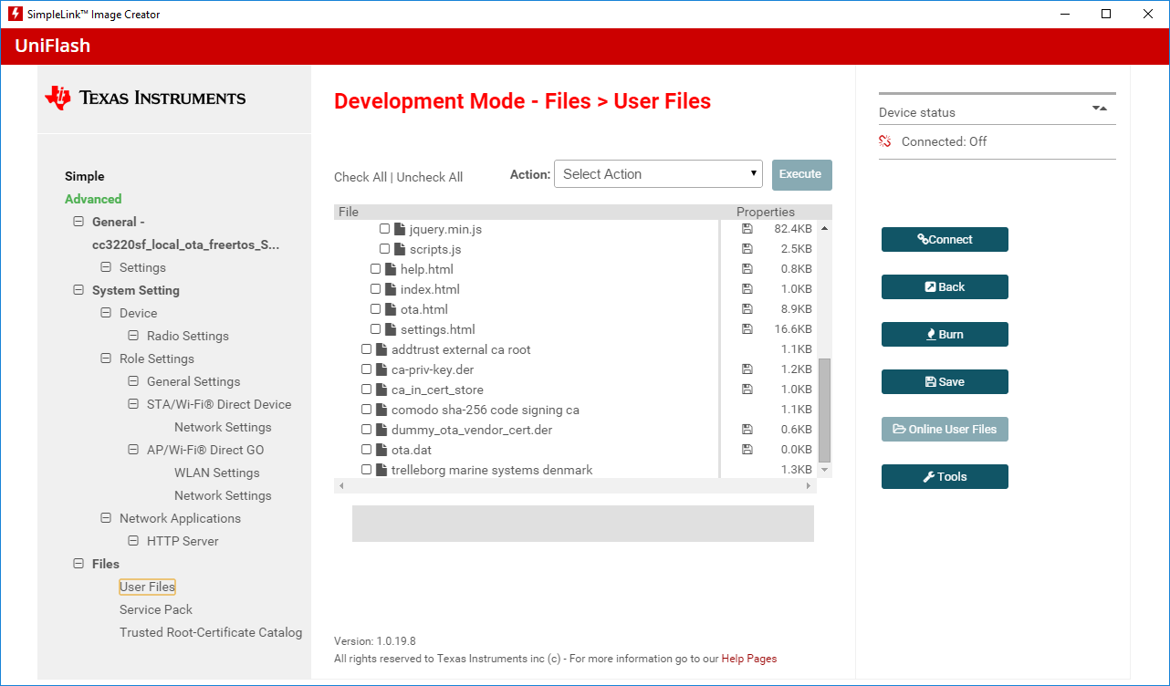 CC3220MOD: BUndleCmdFile error with new certificates - Wi-Fi forum - Wi ...