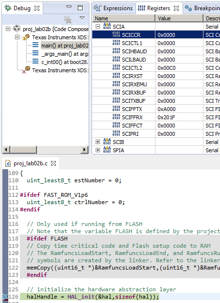 Can not modify SCI registers - C2000 microcontrollers forum - C2000™︎ microcontrollers - TI E2E ...