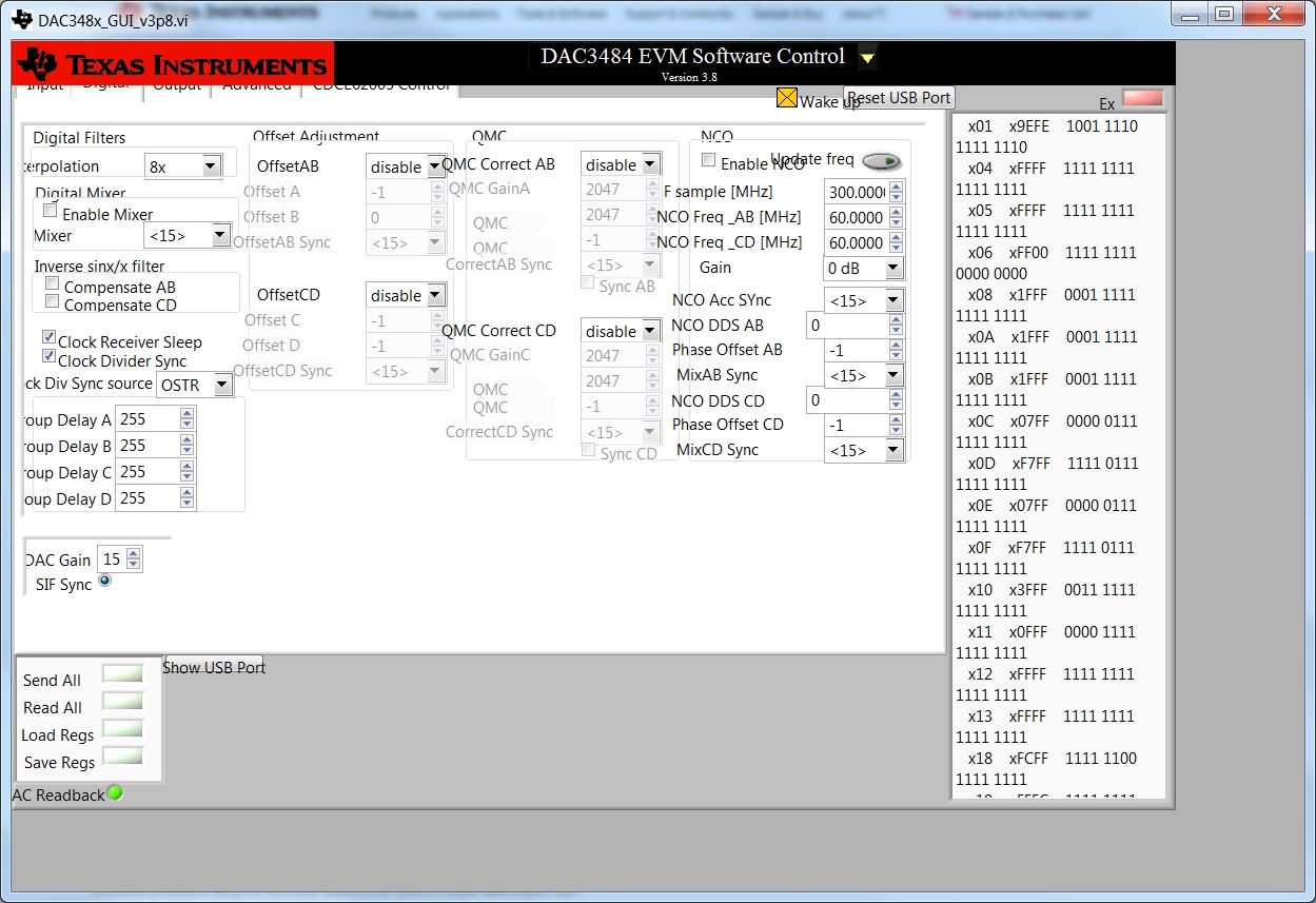 Problem With Dac348x Gui Data Converters Forum Data Converters Ti E2e Support Forums