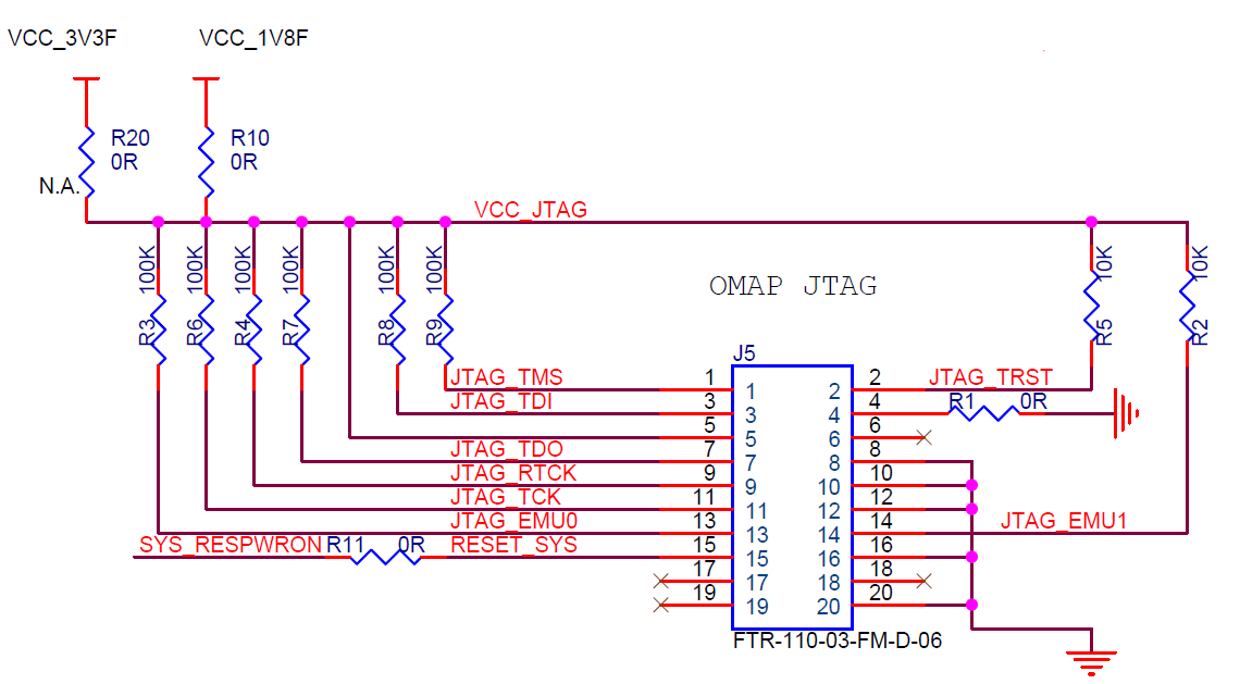 OMAP 3530, 20 pin JTAG Extrenal pull ups - Processors forum ...