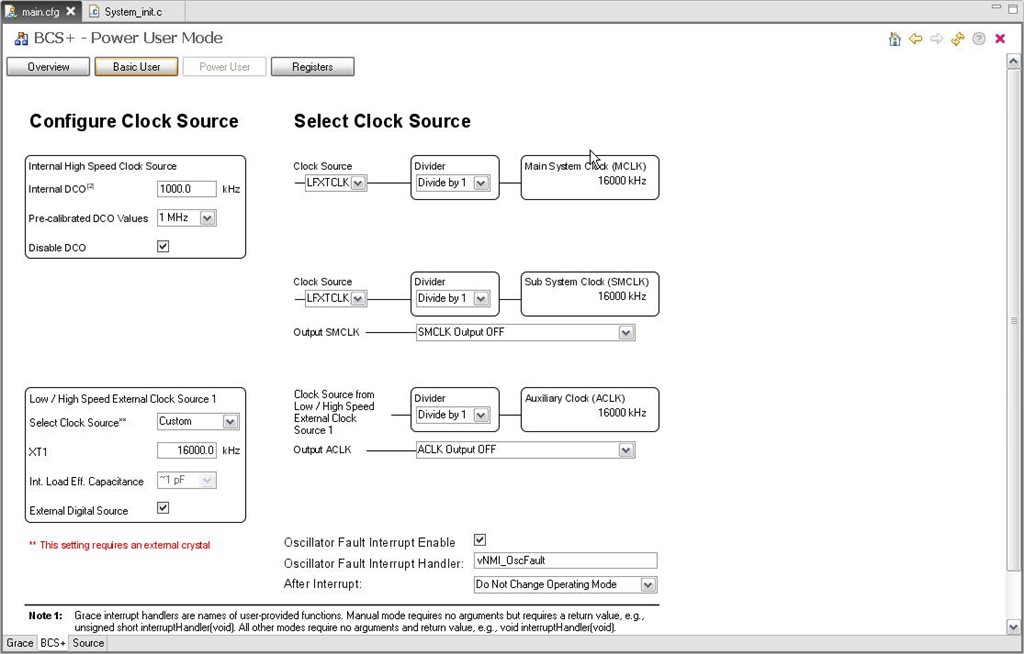 Grace - BCS+ configuration error when using external digital clock ...