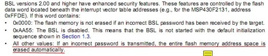 How to disable the MSP430's BSL? - MSP low-power microcontroller forum ...