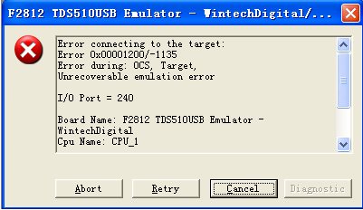 The 2812 target board cannot connect the Emulator - C2000 ...