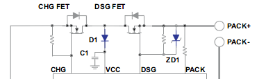 BQ29330 - Why does the high current path have two n-channel FETs with ...