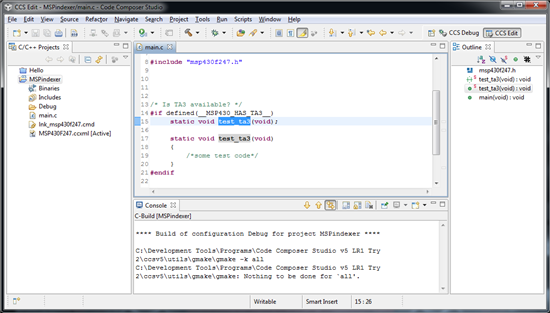 CCSv4 Indexer can't interpret external defines ==> Outline, Automatic ...