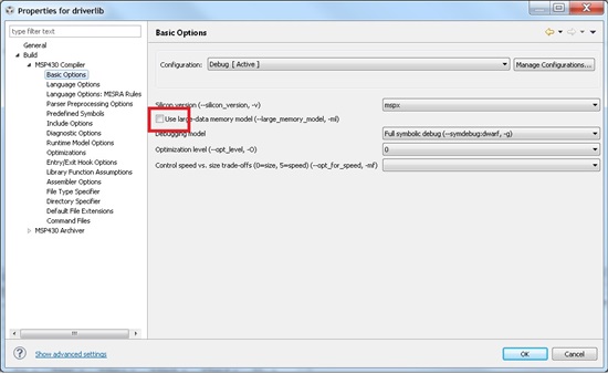 MSP430ware: driverLib rebuilt for small data memory model problem - MSP ...