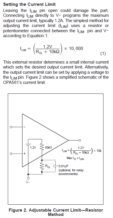 OPA561 gets hot when e/s pin is pulled up thru 402k to +12v ...