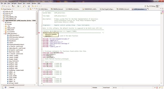 Strange errors in build of TMDS2MTRPFCKIT-2xPM_Sensorless project ...