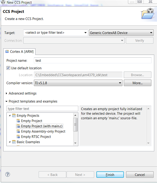 Unable to rebuild IDK SYS/BIOS examples with CCS 6 - Code Composer Studio forum - Code Composer ...