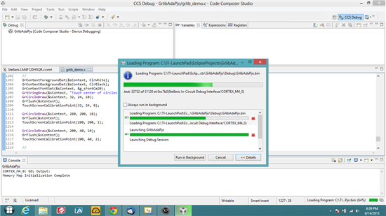 CCS Debug error when loading - Code Composer Studio forum - Code ...