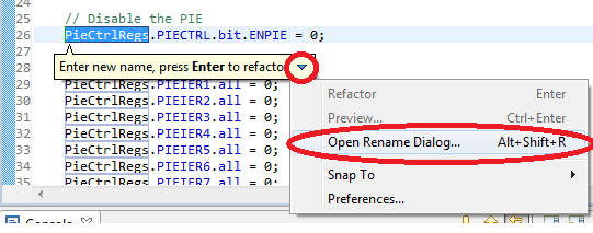refactor rename in source code; does not change header files - Code ...