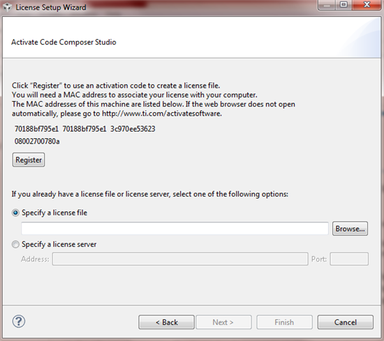 CCSv5_5 update to 90days Evaluation License - Code Composer Studio forum - Code Composer Studio ...