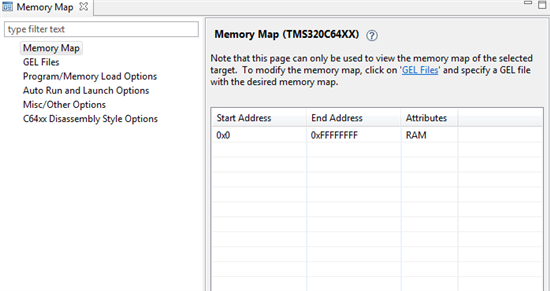 debugger memory map - Code Composer Studio forum - Code Composer Studio™︎ - TI E2E support forums