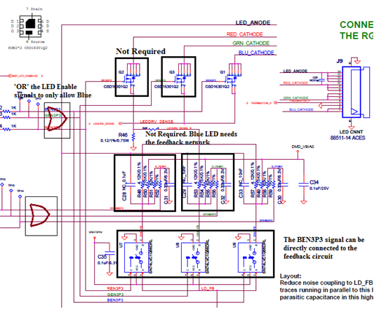 Remove R, G LEDs and related circuits - DLP products forum - DLP®︎ ...