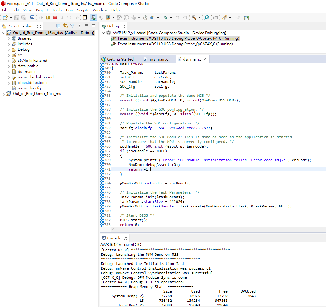 Awr1642boost Export Processed Data Using Awr1642 Evm Ccs Debug Sensors Forum Sensors Ti