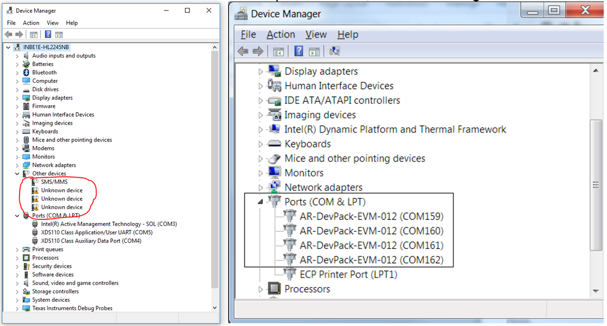 DCA1000EVM: the FTDI drivers not shown in device manger - Sensors forum - Sensors - TI E2E ...