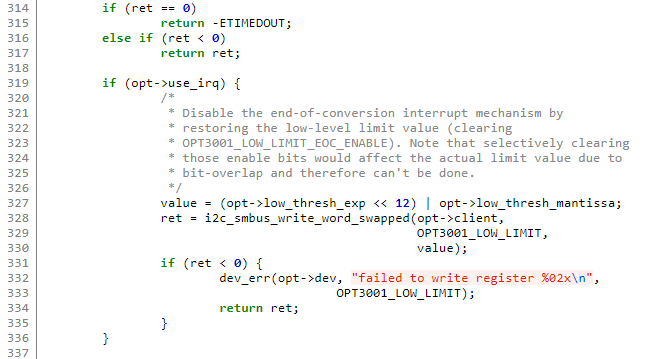 Opt3001 Linux Driver Connection Timed Out Sensors Forum Sensors Ti E2e Support Forums