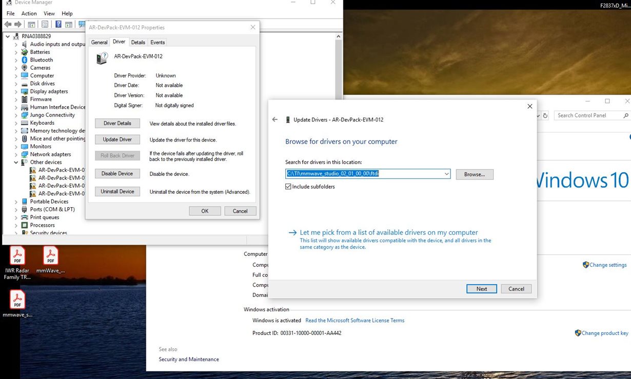 DCA1000EVM: CAn't install FTDI Driver for Radar FTDI Port - Sensors forum - Sensors - TI E2E ...