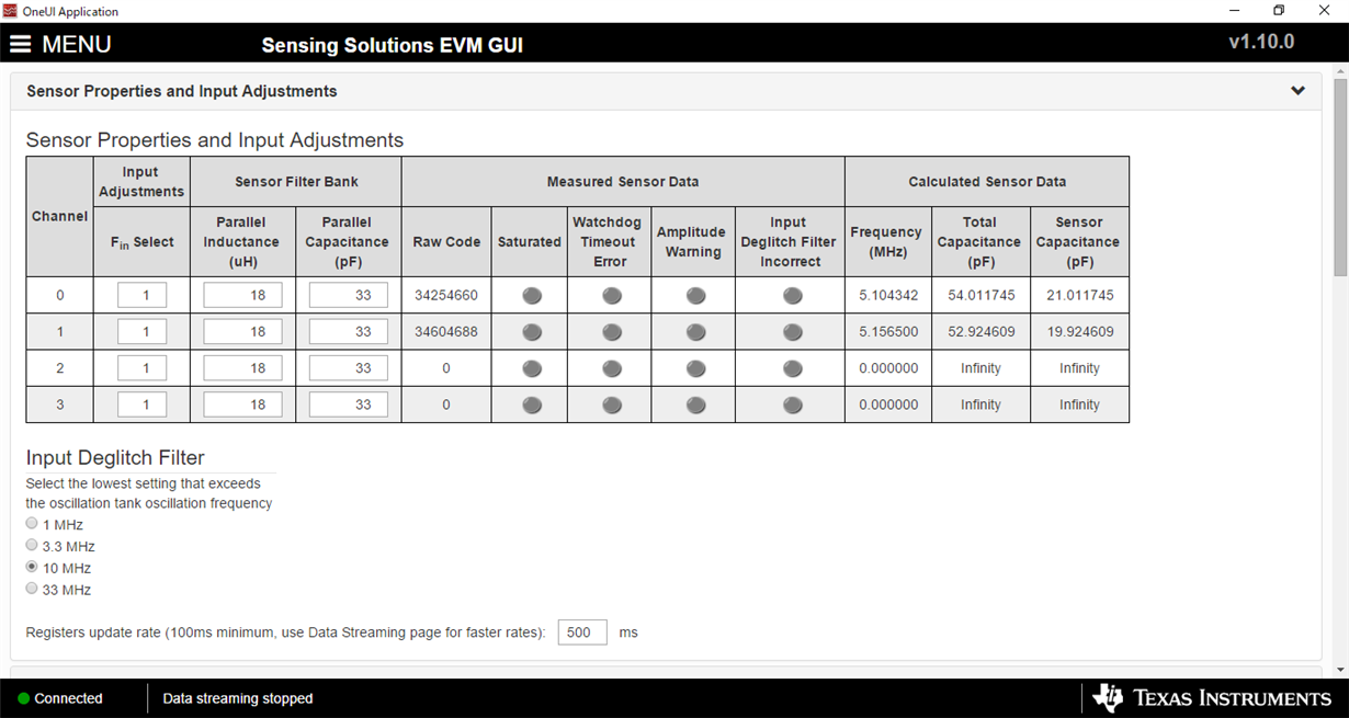 Fdc2214evm Default Sensor Capacitance Sensors Forum Sensors Ti E2e Support Forums