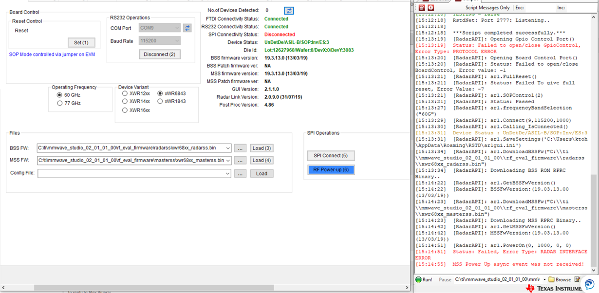 Dca1000evm Capturing Raw Data Through Iwr6843aopevm Mmwave Boost And Dca1000evm Sensors Forum