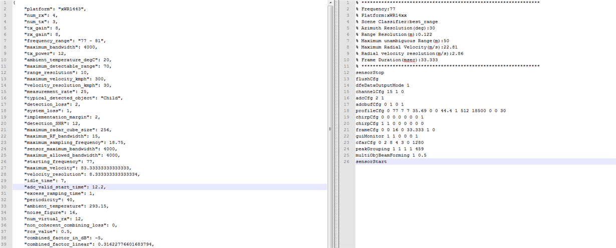 Iwr1443boost How To Load Config Generated By Mmwave Sensing Estimator Sensors Forum Sensors