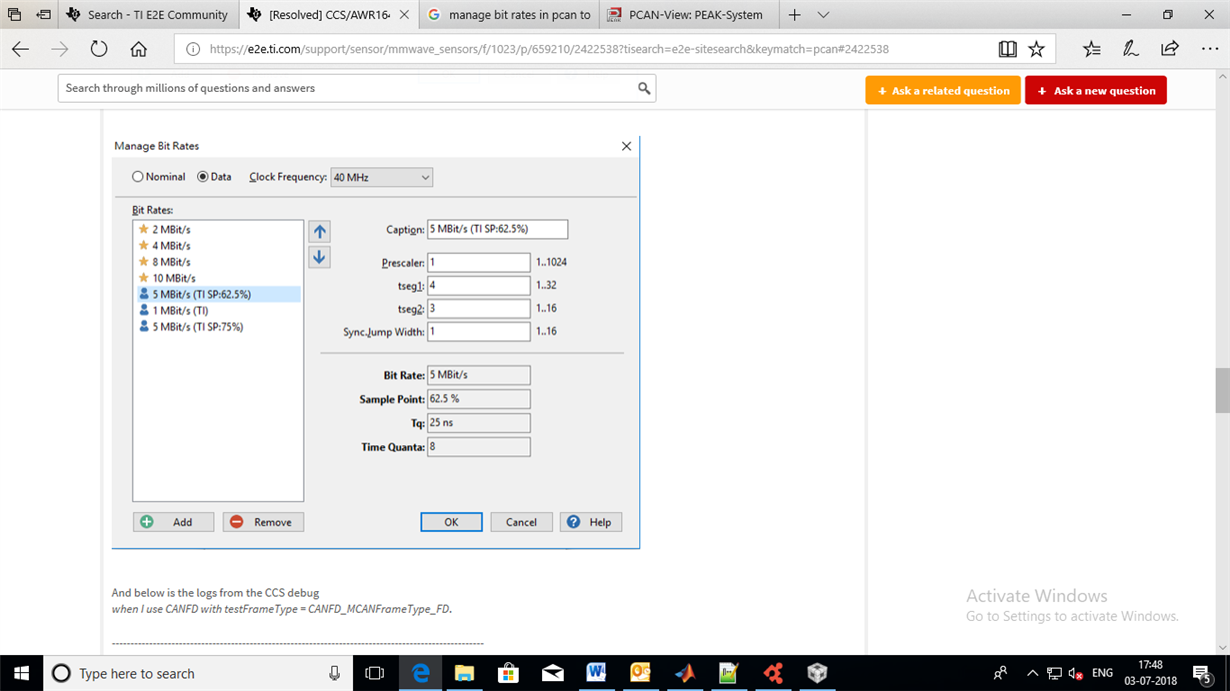 Awr1642boost Awr1642 Can Fd Missing Frames Sensors Forum Sensors Ti E2e Support Forums