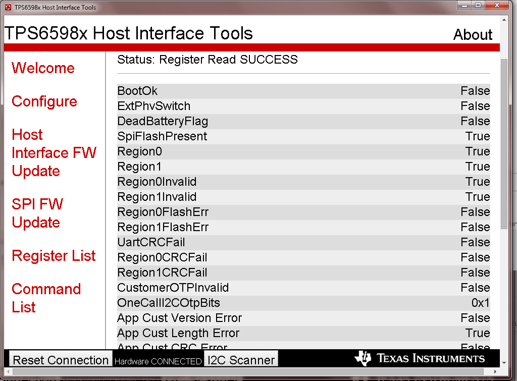 TPS65986: firmware does not load in tps65986 - Interface forum - Interface - TI E2E support forums
