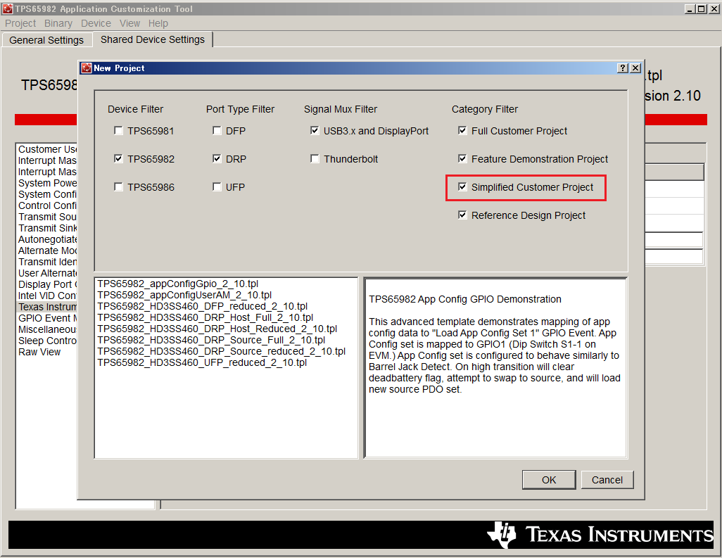 TPS65982 / Configuration Tool ver 2.10 - Interface forum - Interface - TI E2E support forums