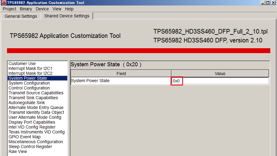 TPS65982 / Configuration Tool ver 2.10 - Interface forum - Interface - TI E2E support forums