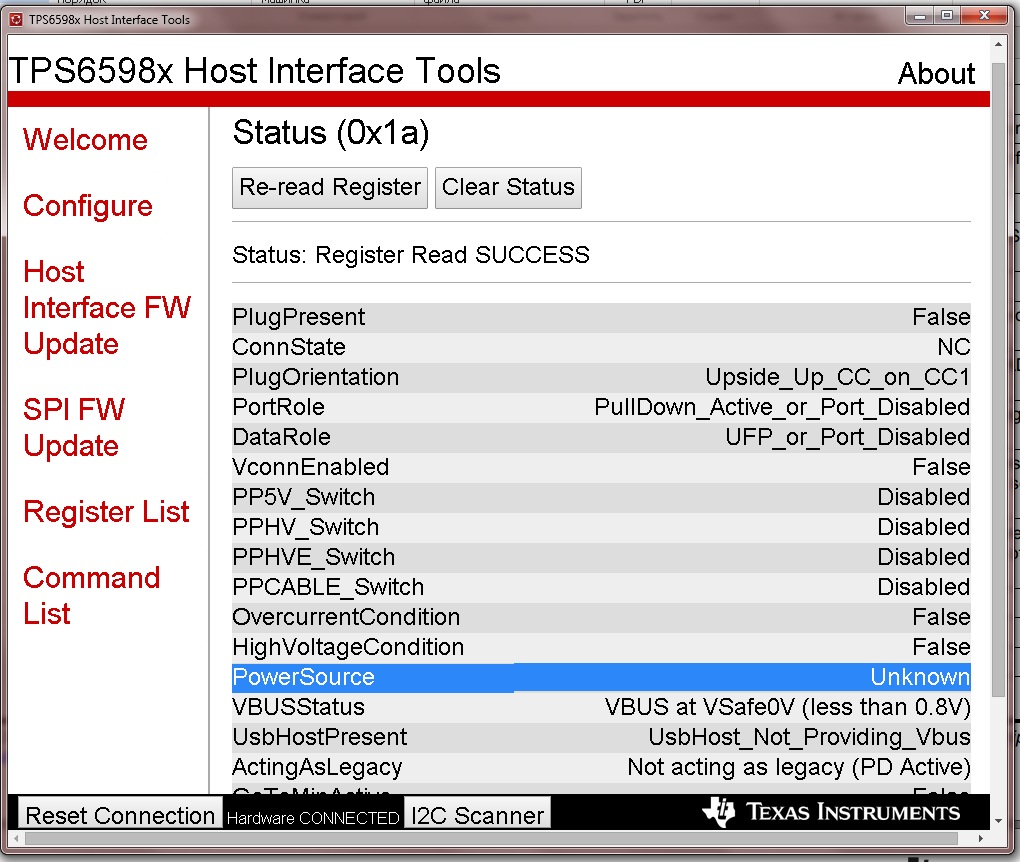 TPS65986: firmware does not load in tps65986 - Interface forum - Interface - TI E2E support forums