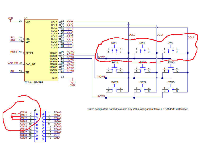 TCA8418: TCA8418 Concurrent key presses losing one of the presses - Interface forum - Interface ...