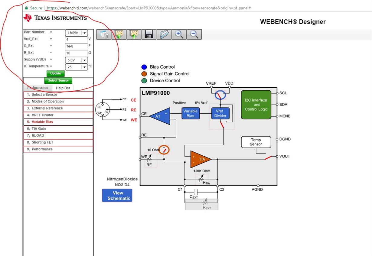 WEBENCH® Tools/LMP91000: LMP91000 - Amplifiers forum - Amplifiers - TI E2E support forums