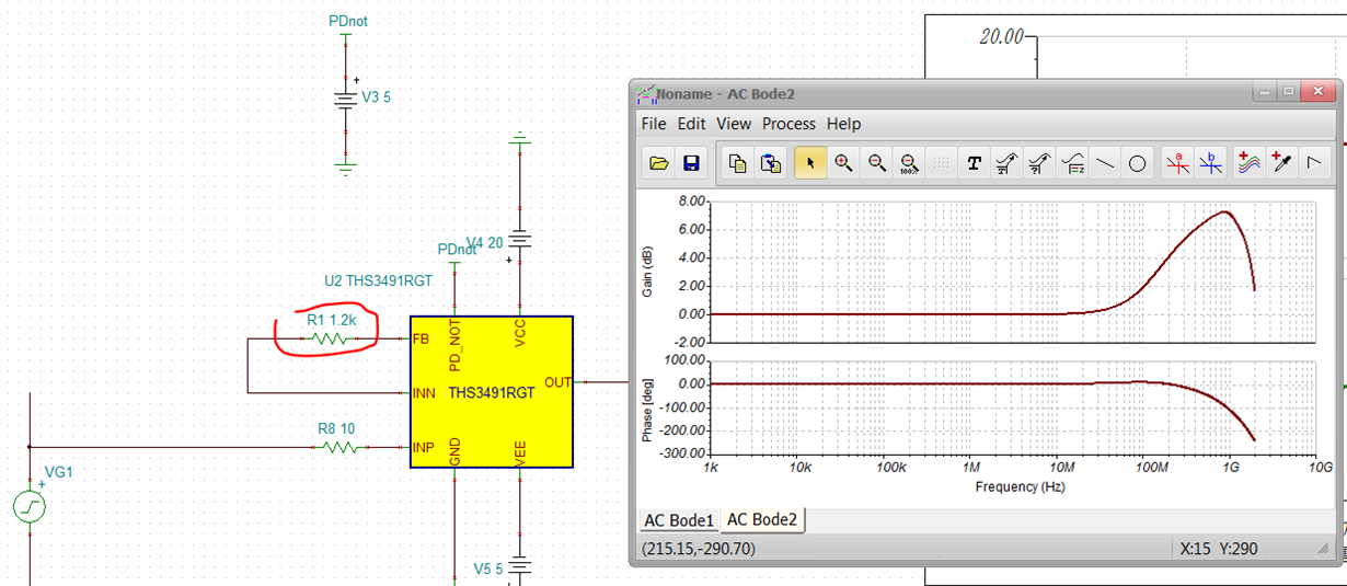 THS3491: Gain = 1 V/V use case - Amplifiers forum - Amplifiers - TI E2E ...