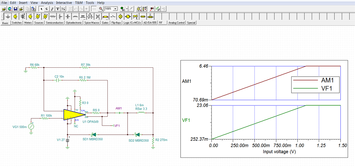 TINA/Spice/OPA549: VI converter with a Floating Load - Amplifiers forum - Amplifiers - TI E2E ...