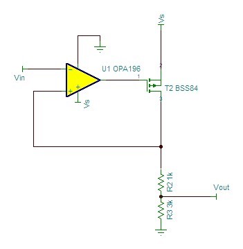 Fet as a buffer amplifier op