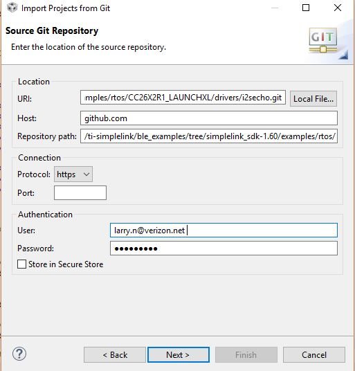 CCS/CC1310: Inporting from GITHUB into CCS - Sub-1 GHz forum - Sub-1 GHz - TI E2E support forums