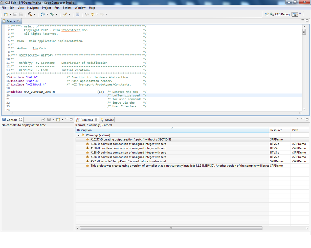 Issue regarding creating output section ".patch" without a SECTIONS - MSP low-power ...