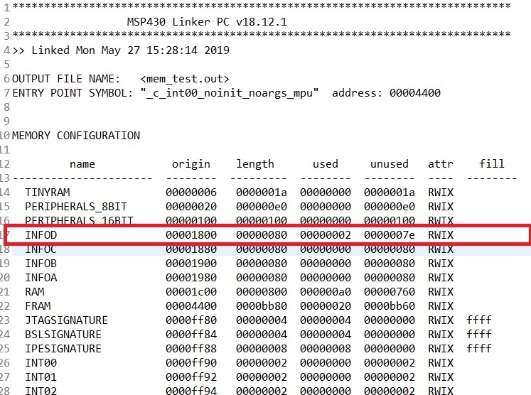 CCS/MSP430FR6989: MSP430 Memory Addressing - MSP low-power microcontroller forum - MSP low-power ...