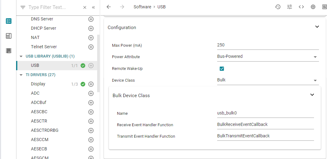 CCS/MSP432E401Y: using syscfg for USB bulk mode not creating expected ti_usblib_config.h ...